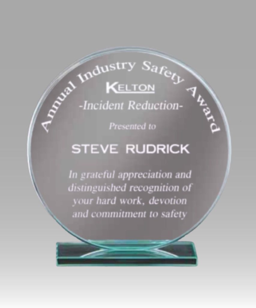 Round Glass Award - Ampros Awards