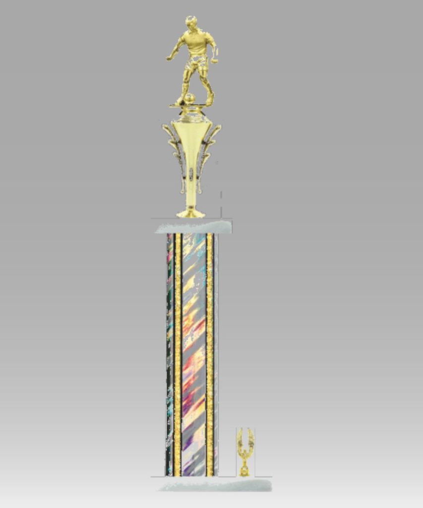Wide Column Trophy With Riser & Trim 22" - 24" - Ampros Awards