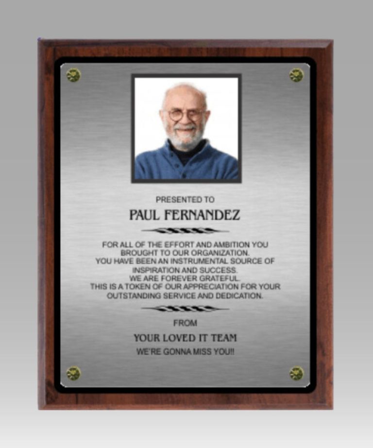 Retirement Plaque- Customized- Engraving and Set up fees are FREE!