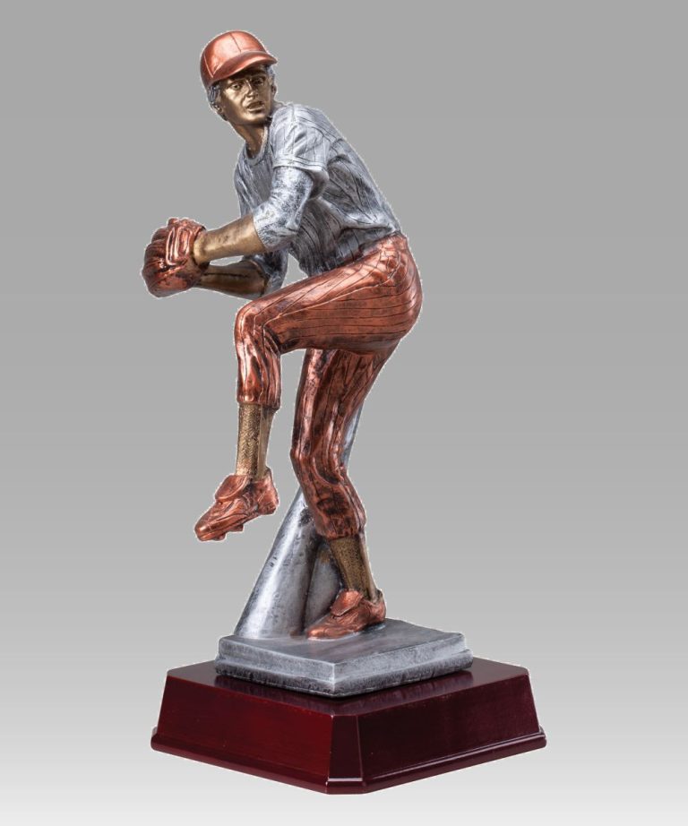 Large Baseball Pitcher Statue Trophy - Ampros Awards