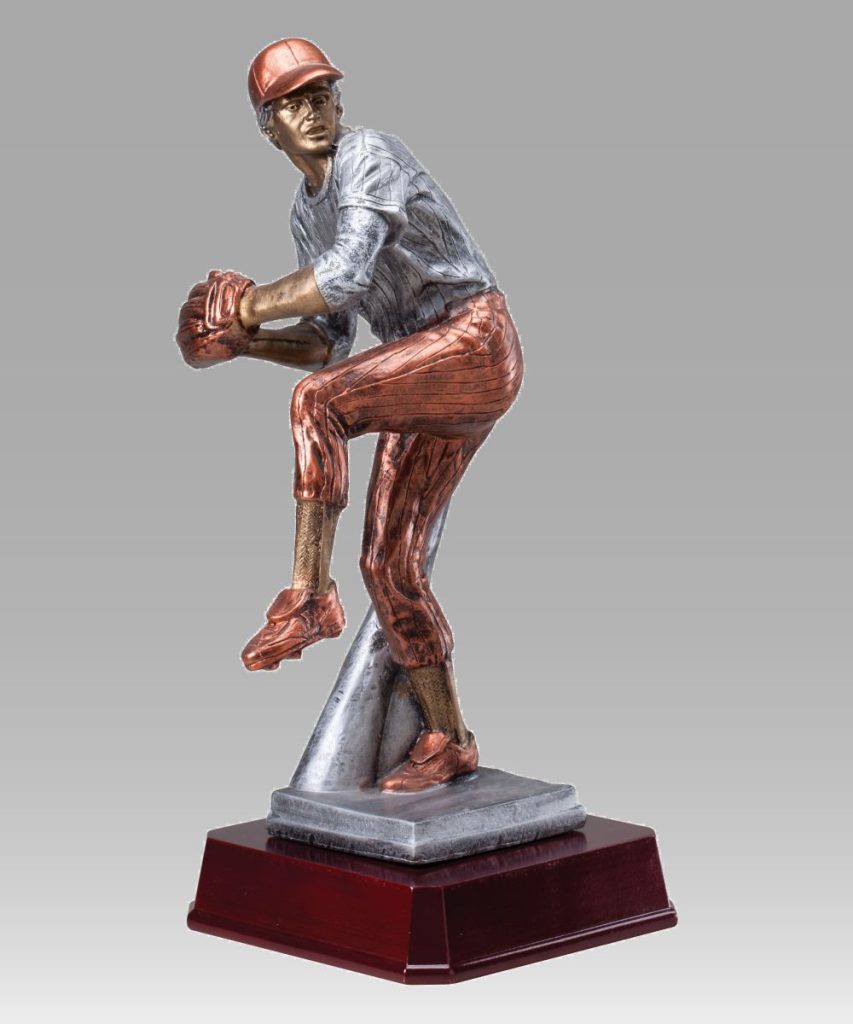 Large Baseball Pitcher Statue Trophy - Ampros Awards