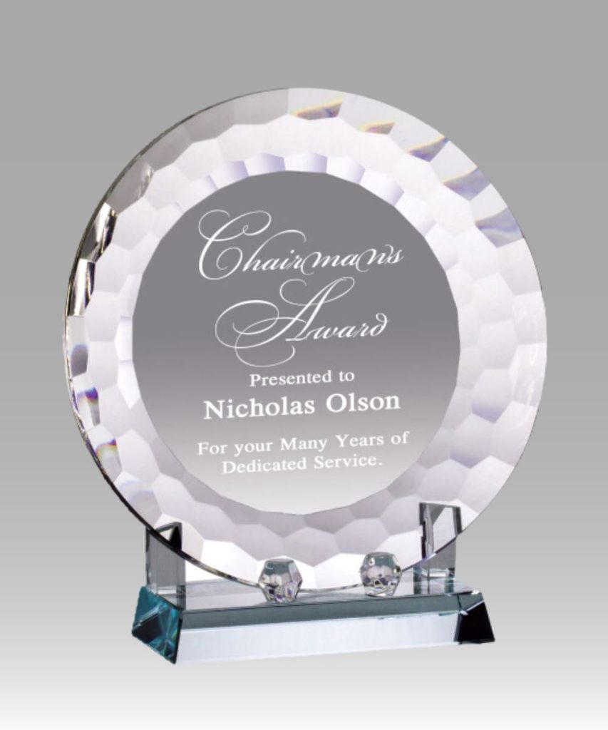 Modern Glass Plate - Ampros Awards
