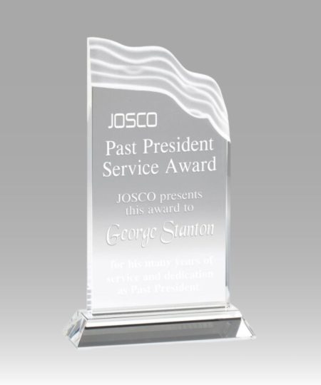 Triple Wave Crystal Award - Ampros Awards