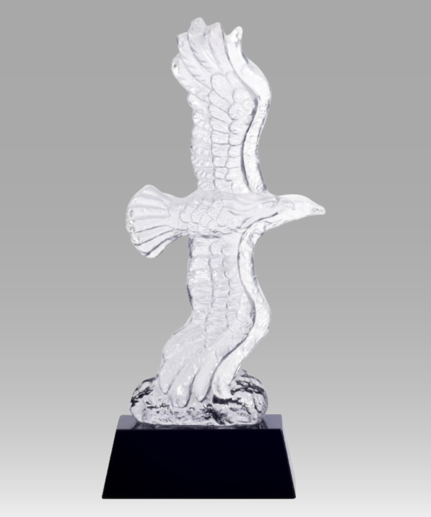 11.5" Crystal Soaring Eagle - Ampros Awards