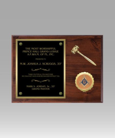 Mini Gavel Plaque - Ampros Awards