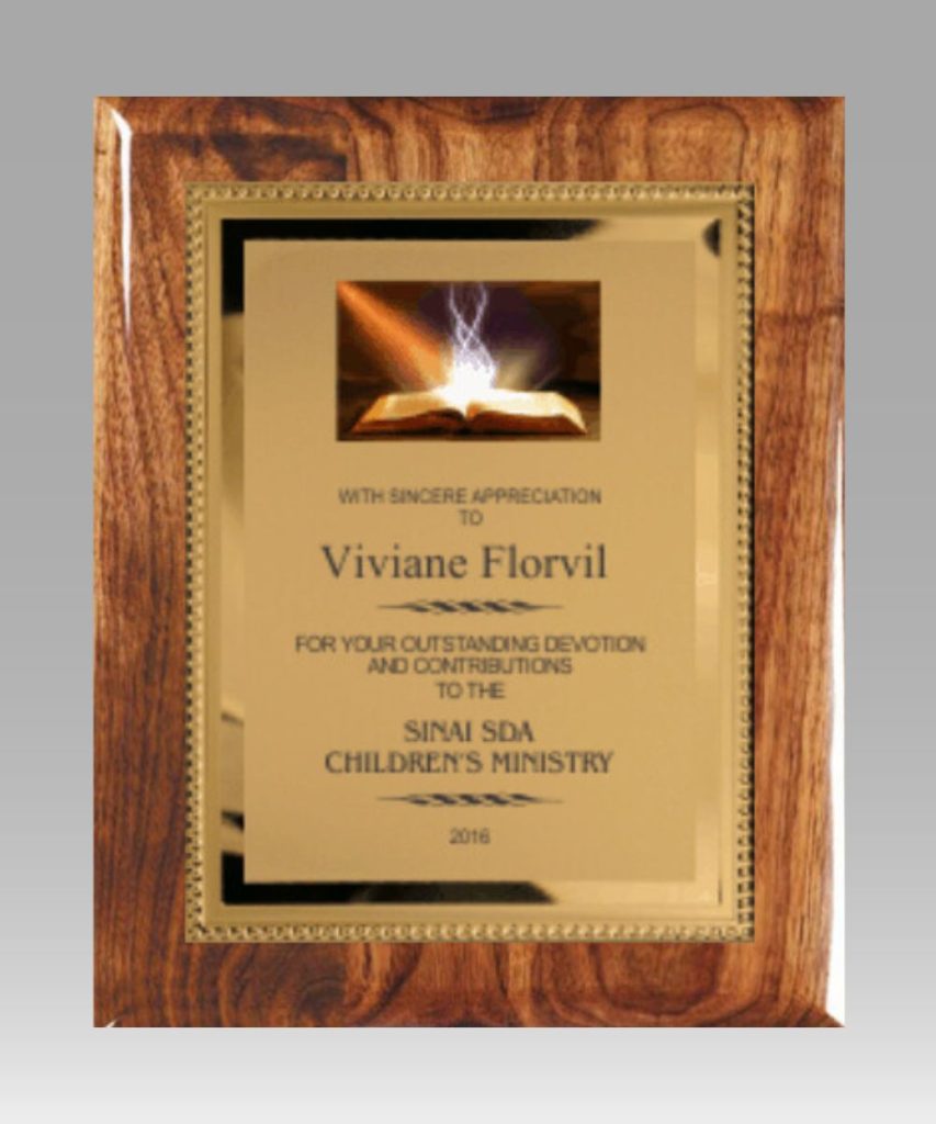 Piano Finished Walnut Plaque - Ampros Awards