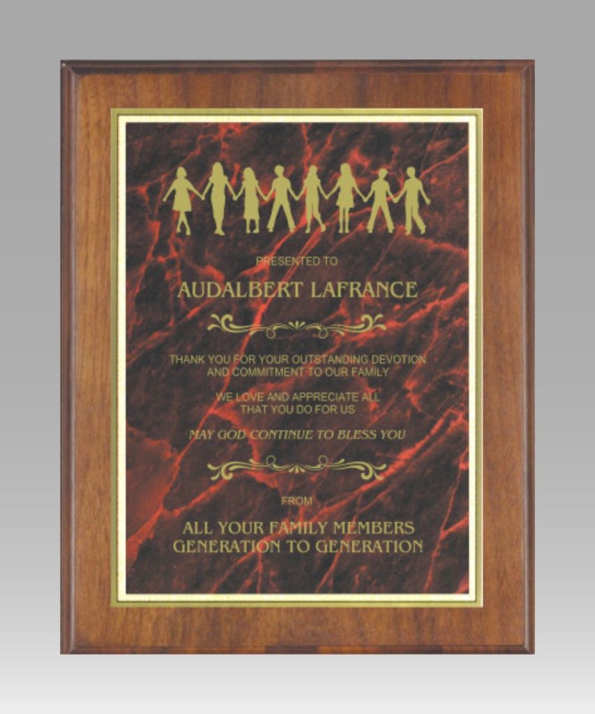 Walnut Cove Edged Plaque Red - Ampros Awards