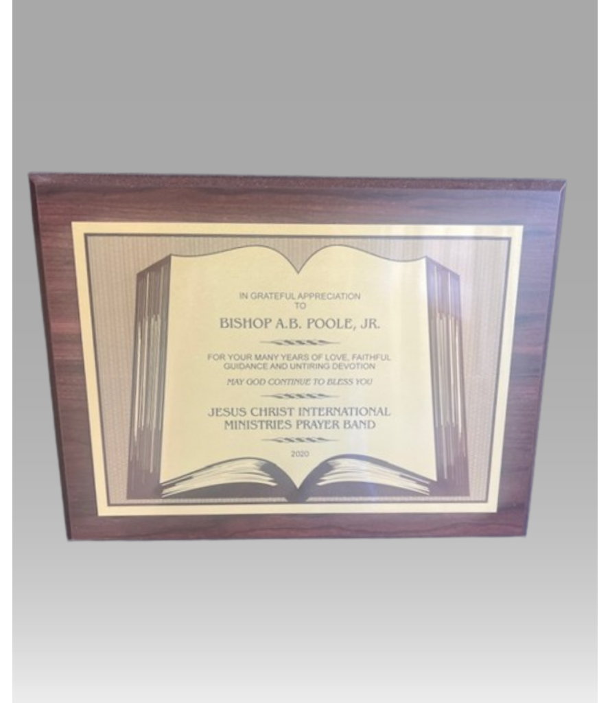 Bible Plaque - Ampros Awards