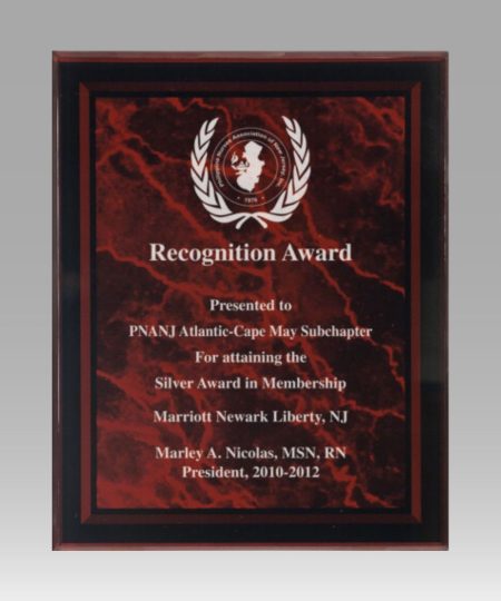 Red Acrylic Plaque - Ampros Awards