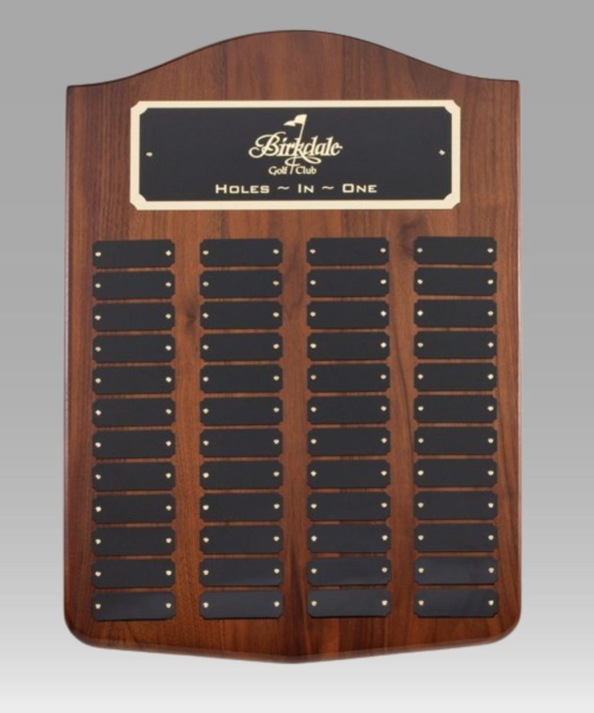 48 Plate Walnut Perpetual Plaque - Ampros Awards